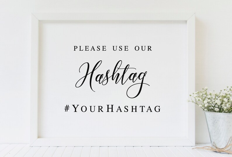 Hashtag Sign Hashtag Wedding Sign Hashtag Wedding Sign - Etsy