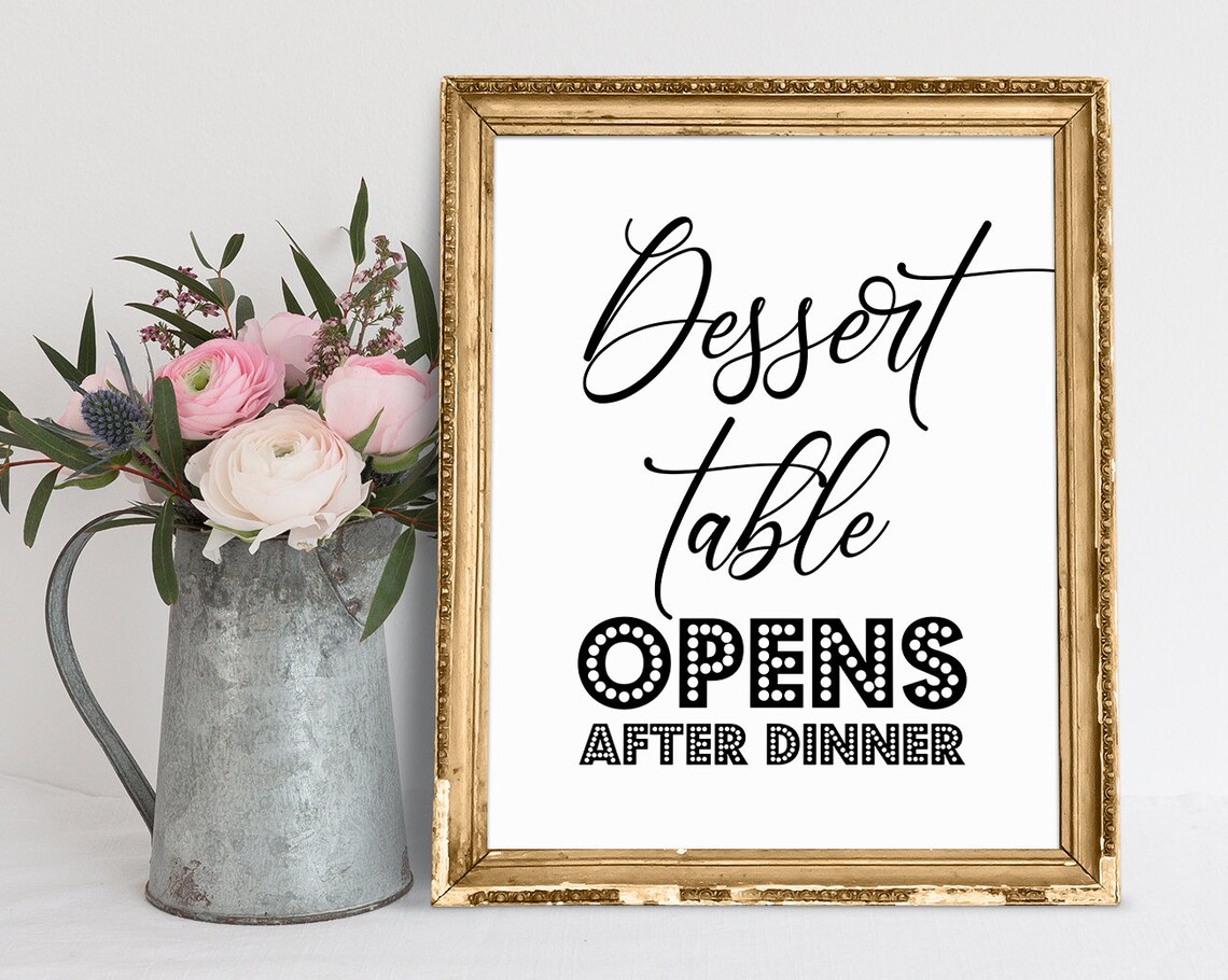 Dessert Table Sign Dessert Table Decor Wedding Signs | Etsy