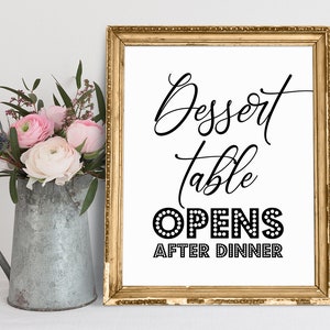 Dessert Table Sign, Dessert Table Decor, Wedding Signs, Dessert Sign ...