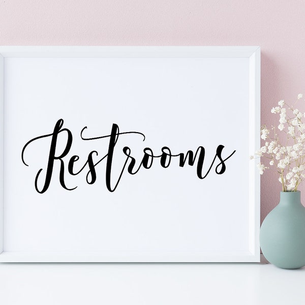 Restroom Sign - Etsy