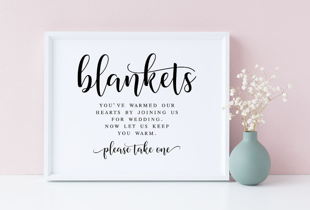 Blankets Sign, Wedding Blankets, Wedding Decor Sign, Let Us Keep You ...