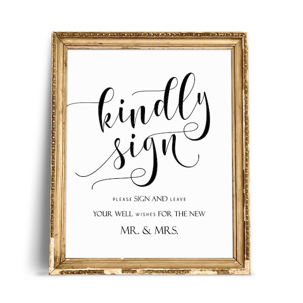 Kindly Sign - Etsy