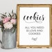 Wedding Cookie Bar Sign: Love and Cookies Quote (PDF & JPG) - Etsy