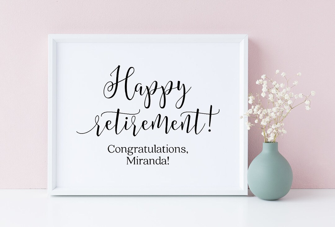 Happy Retirement Sign, Retirement Celebration Sign, Retirement Sign ...