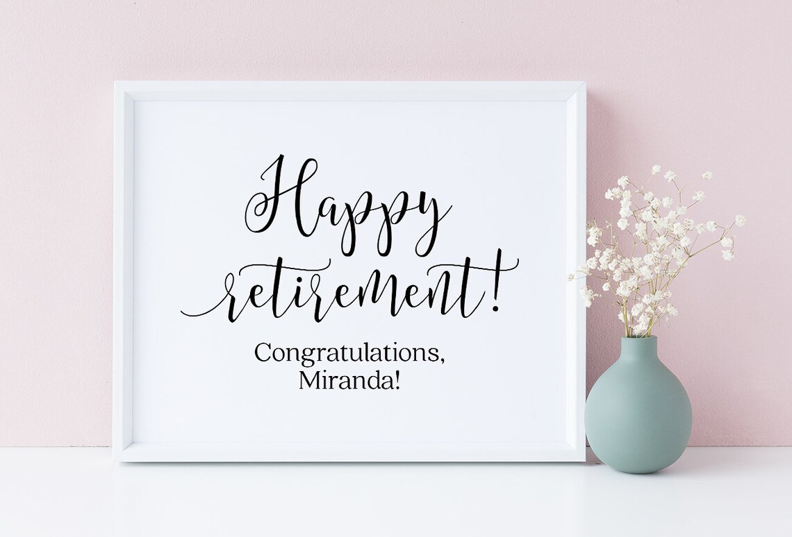 Happy Retirement Sign Retirement Celebration Sign Retirement - Etsy