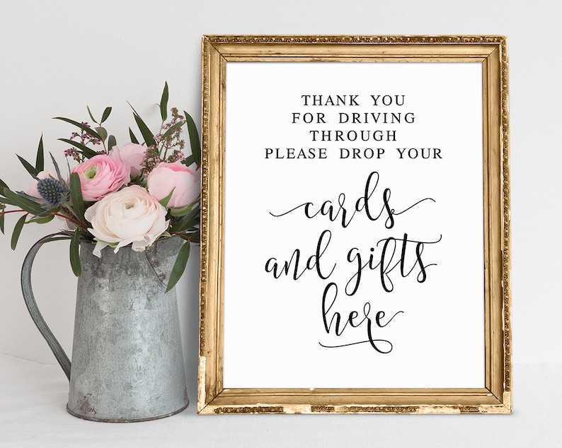 Thank You for Driving Through Please Drop Your Cards and - Etsy