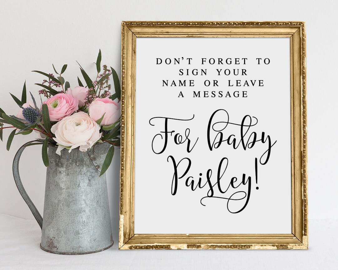Leave A Message for Baby, Birthday Signs, Birthday Decor, Birthday ...