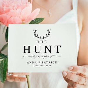 The Hunt is Over, Wedding Signs, Personalized Engagement Sign, Wedding ...