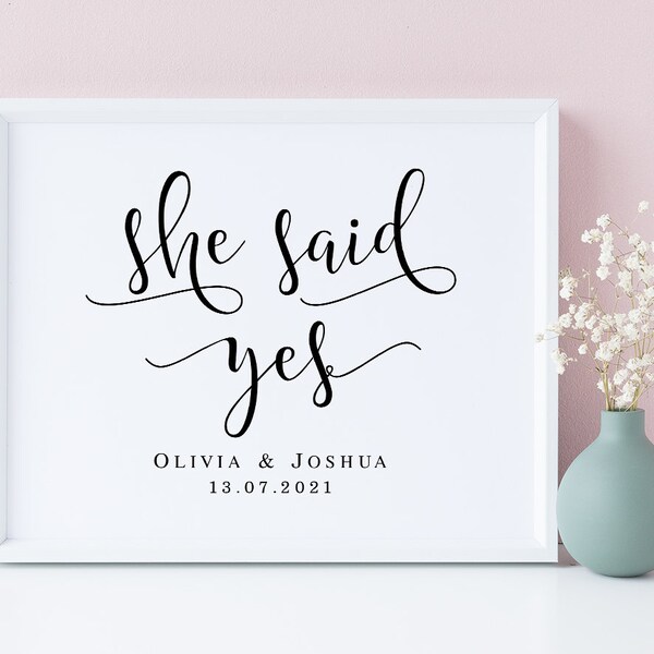 She Said Yes - Etsy
