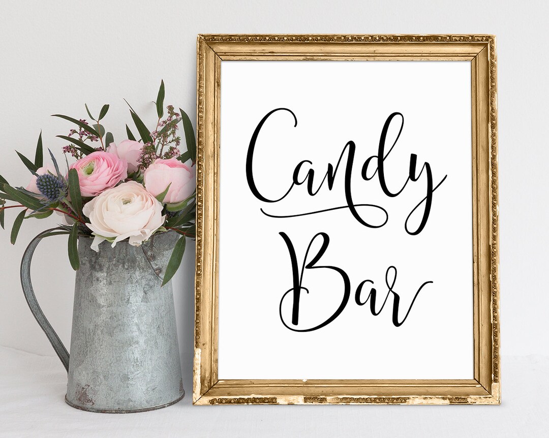 Candy Bar Sign, Wedding Signs, Sweet Treats Sign, Wedding Candy Bar ...
