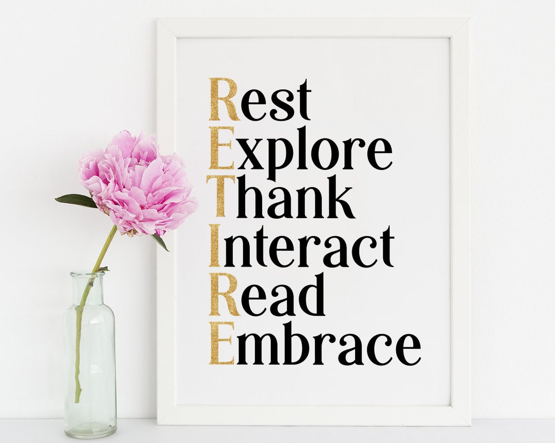 Retirement Gift Sign,retirement Rules, Retire Letter Sign, Retirement ...