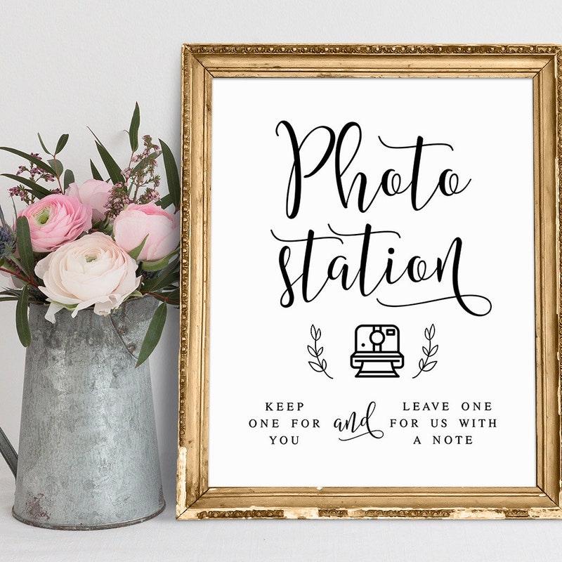 Photo Station Sign - Etsy