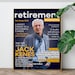 Retirement Magazine Cover Poster, Personalized Retirement Photo Print ...