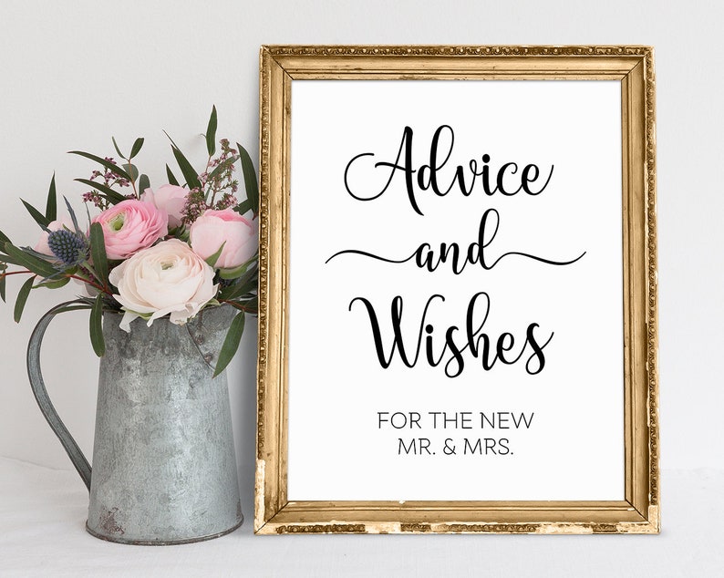 Advice And Wishes For The Mr And Mrs