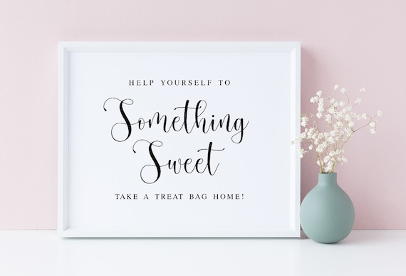 Help Yourself to Something Sweet Take A Treat Bag Home | Etsy