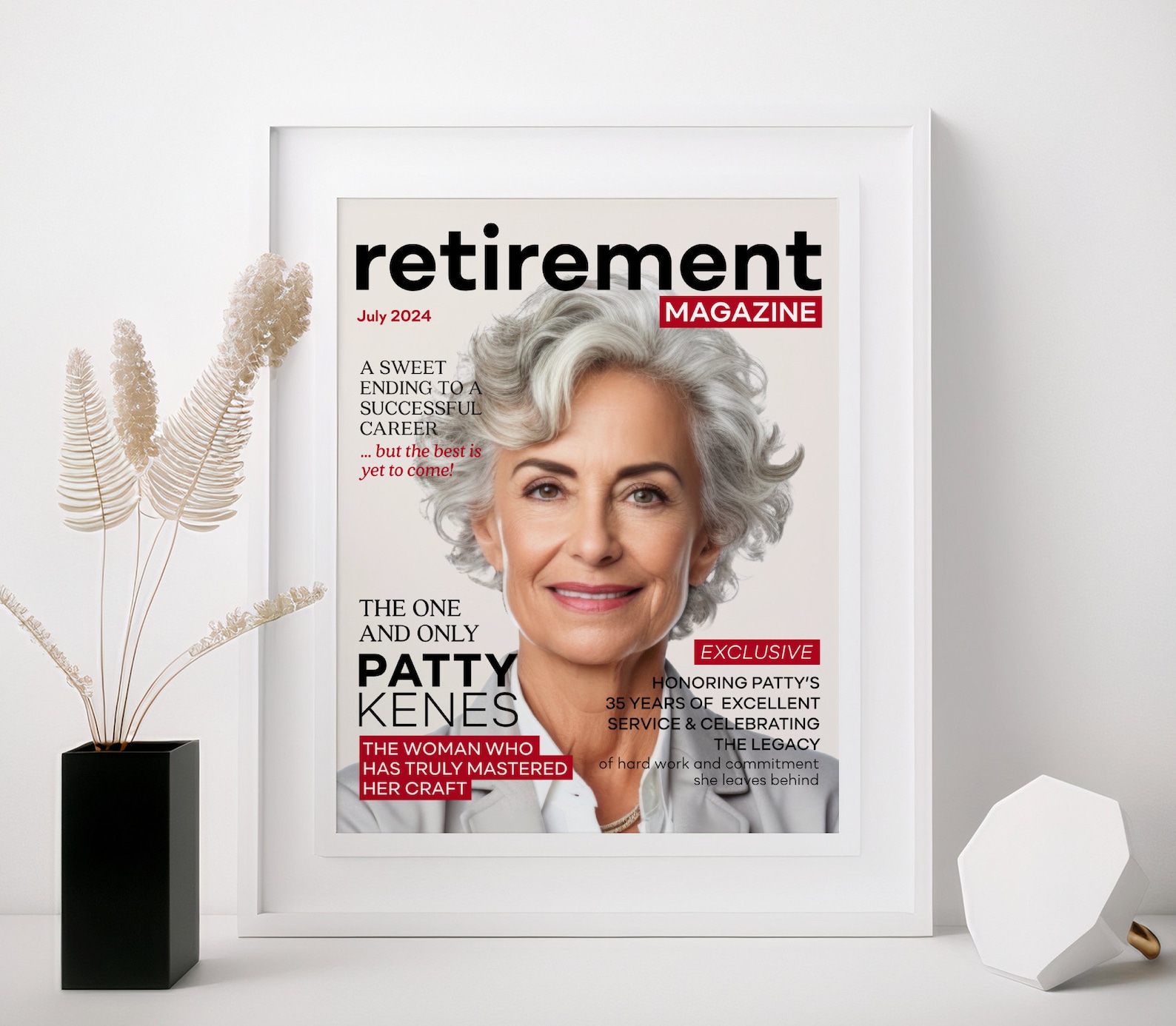 Personalized Retirement Magazine Cover Photo Poster (digital Download ...