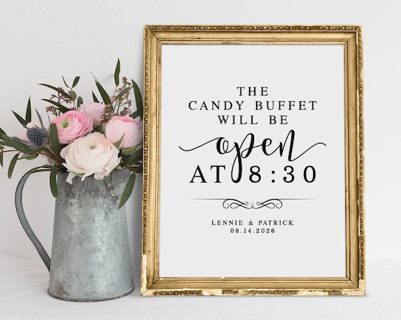 Printable Wedding Candy Buffet Signs Candy Buffet Signs