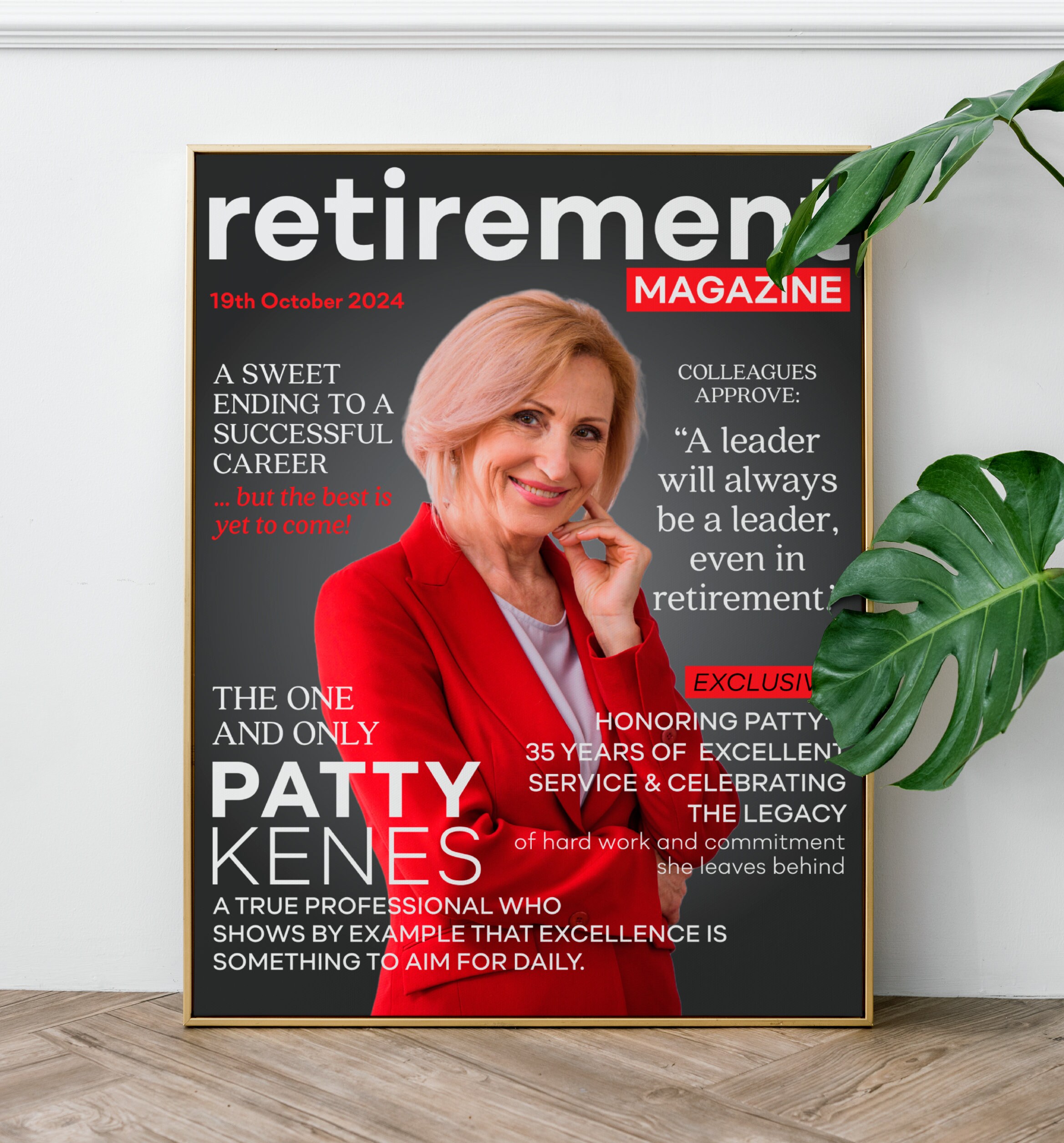 Personalized Retirement Magazine Cover Photo Poster (digital Download ...