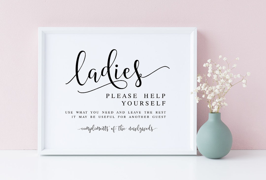 Ladies Bathroom Sign: Wedding Restroom Decor (digital Download) - Etsy