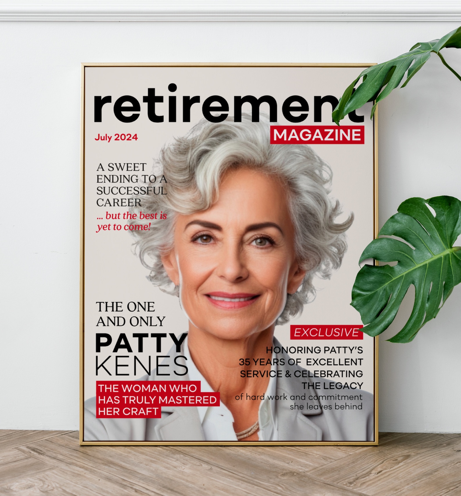 Personalized Retirement Magazine Cover Photo Poster (digital Download ...