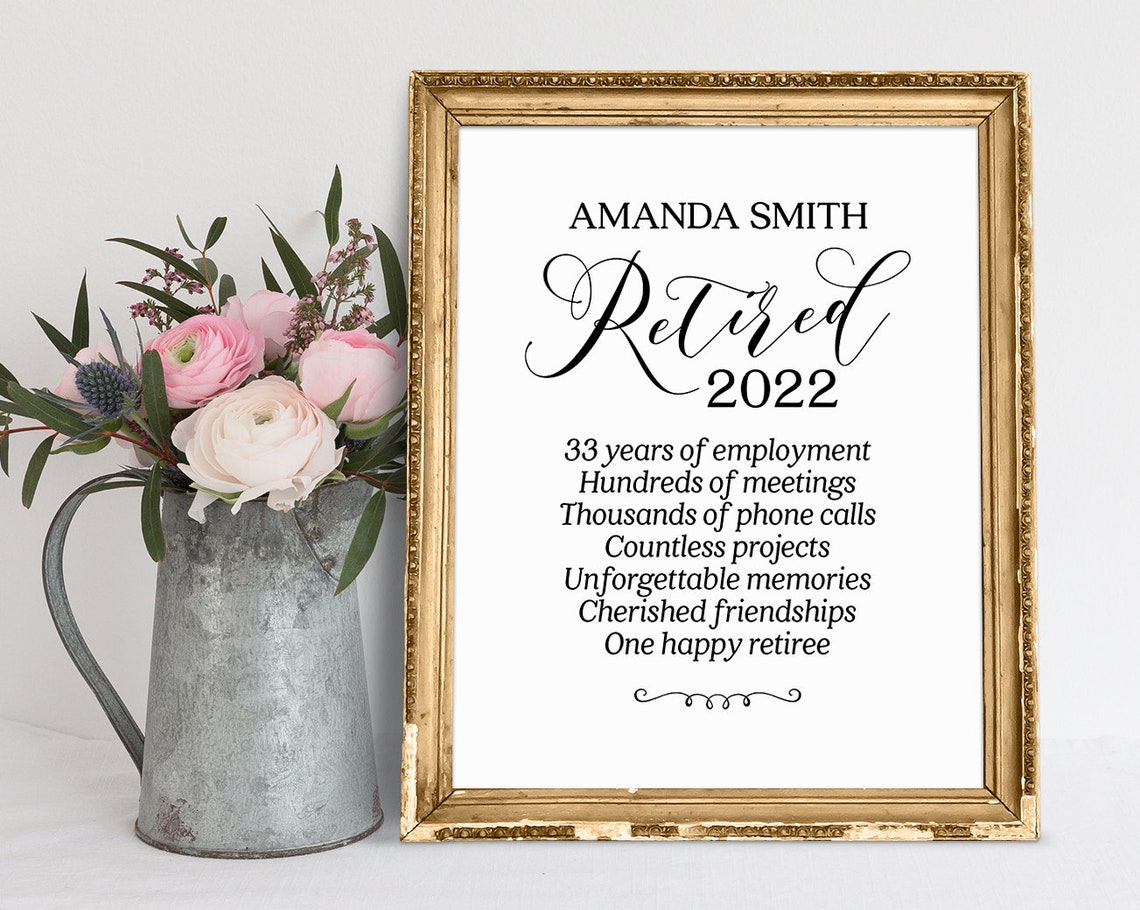 Happy Retirement Sign Retirement Gift Sign Retirement Party | Etsy