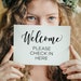 Welcome Please Check in Here, Wedding Signs, Modern Minimalist ...