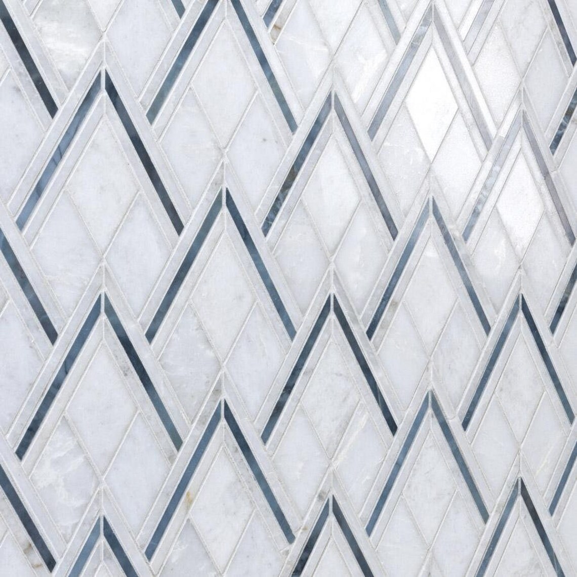 MTO0307 Modern Diamond Grey White Stone Mosaic Tile - Etsy