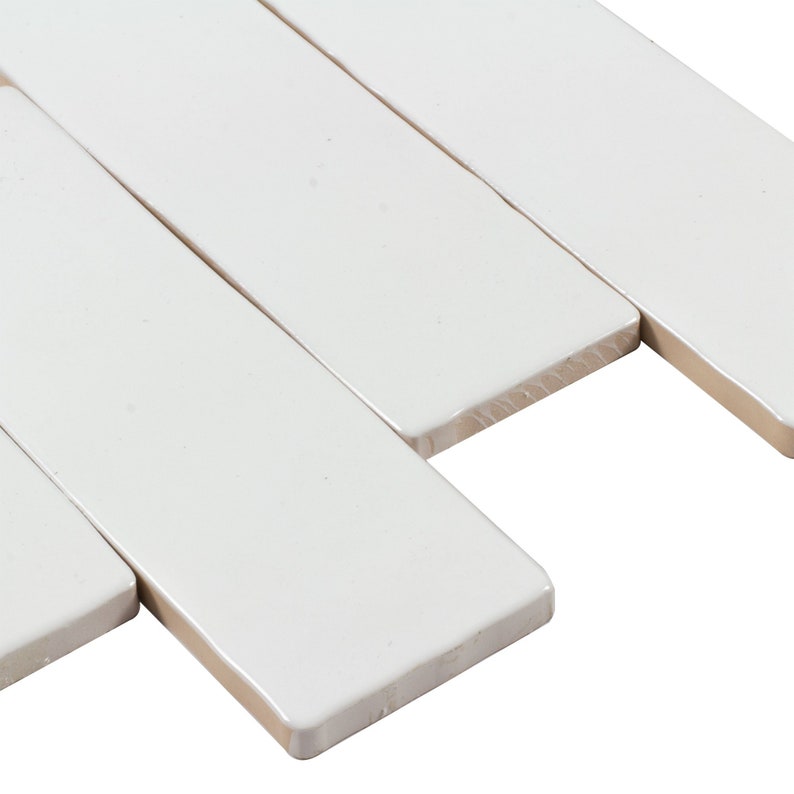 MTO0124 Classic 2X8 Subway White Glossy Ceramic Tile - Etsy