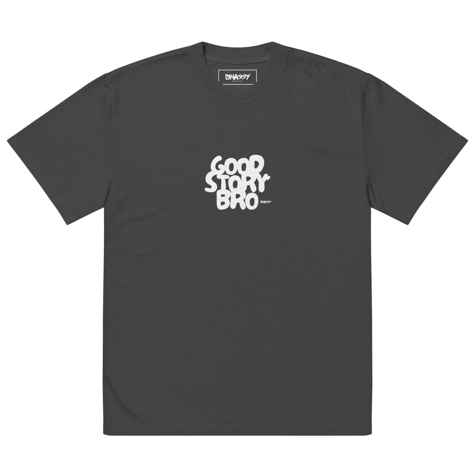 Good Story Bro Oversized T-shirt Black and White by Swaggy Collective ...