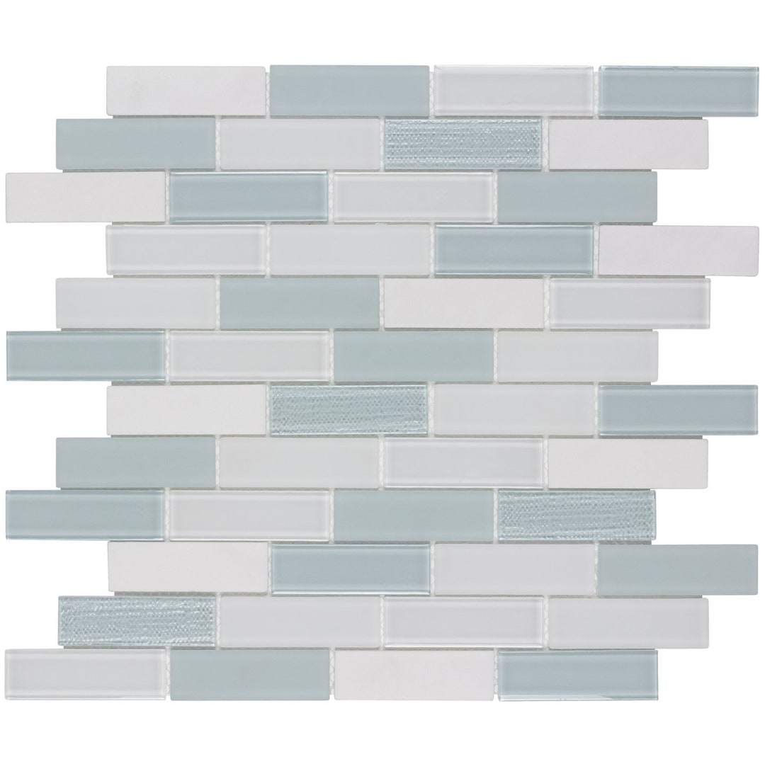 MTO0309 Modern Linear Blue White Glossy Glass Stone Mosaic - Etsy MTO0309 Modern Linear Blue White Glossy Glass Stone Mosaic - Etsy