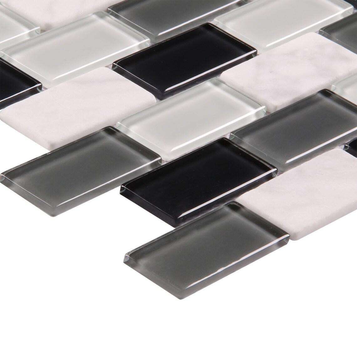 MTO0165 Pillowed 1X2 Squares Black Gray White Glossy Matte - Etsy