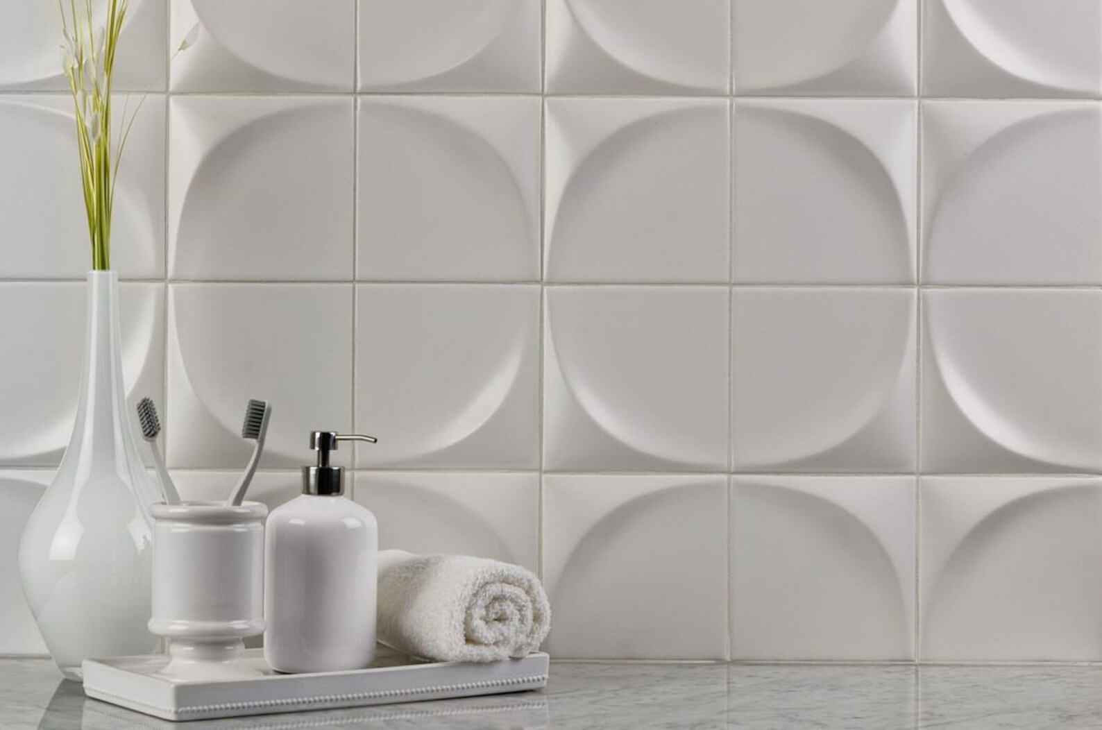 MTO0495 Modern 6X6 White 3D Matte Ceramic Tile - Etsy