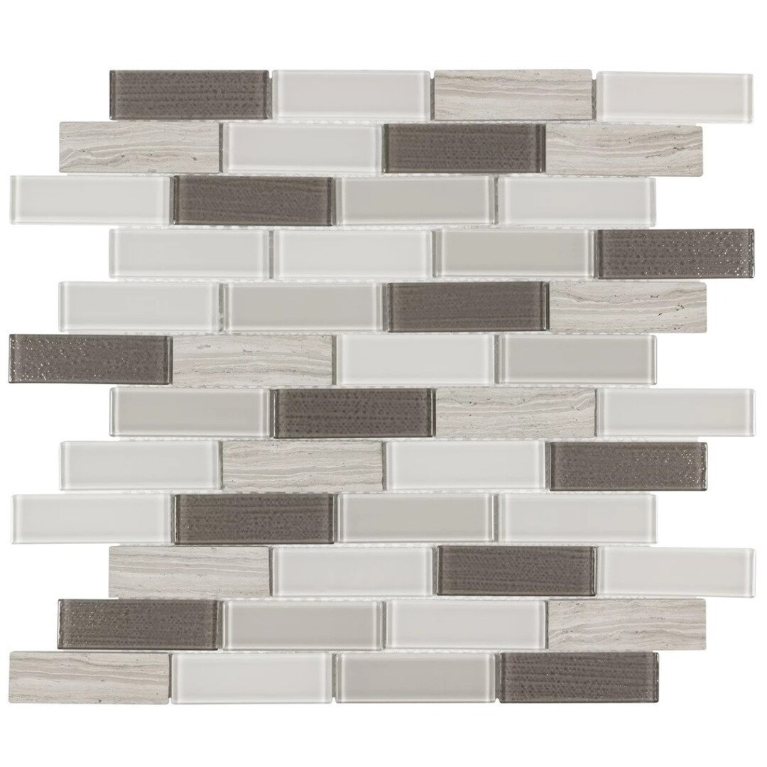 MTO0316 Modern Linear Gray White Metallic Beige Glossy Glass - Etsy