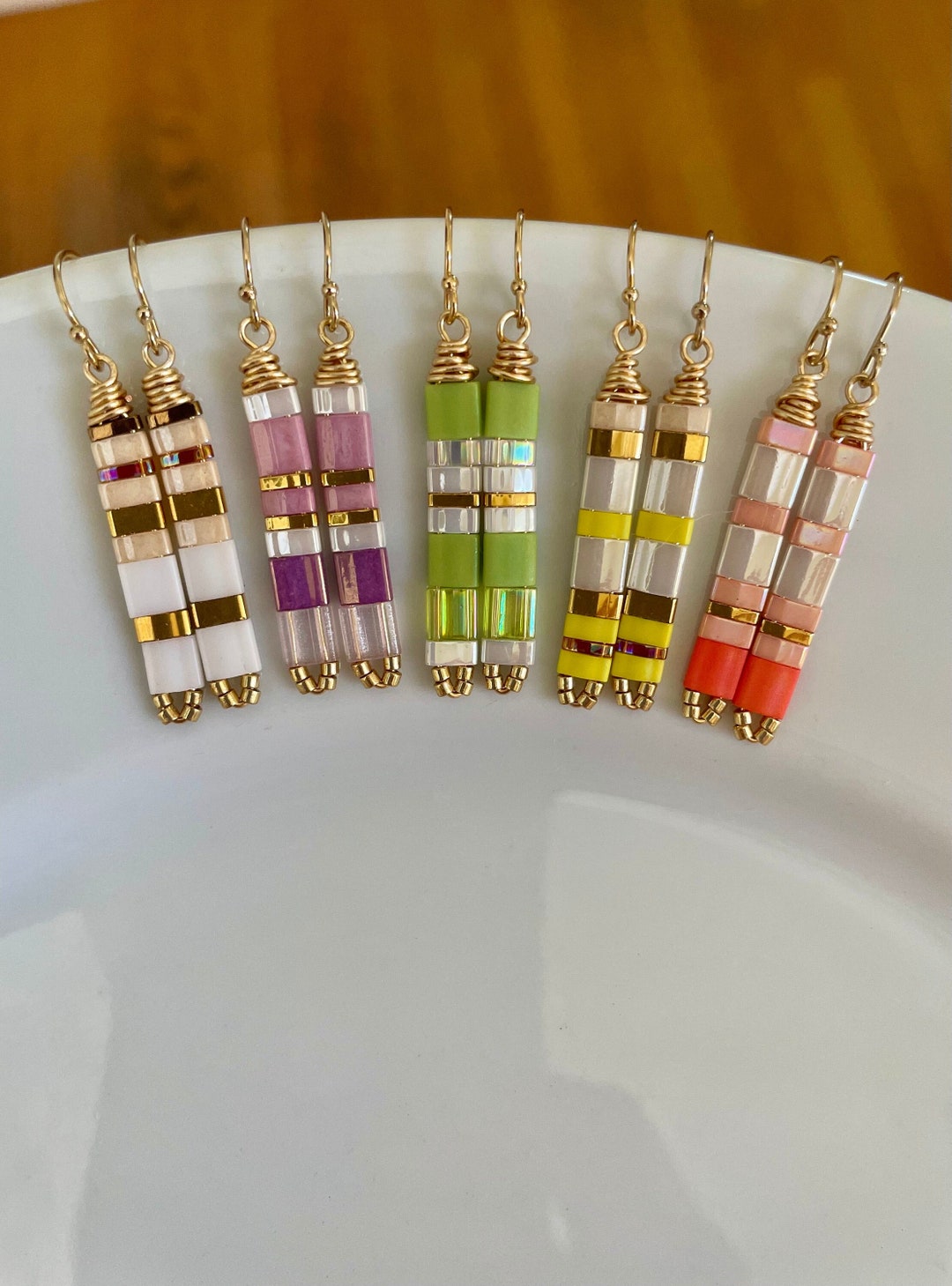 Sorbet Tila Collection Mosaic Mod-stick Earrings- - Colorful, Fun Glass ...