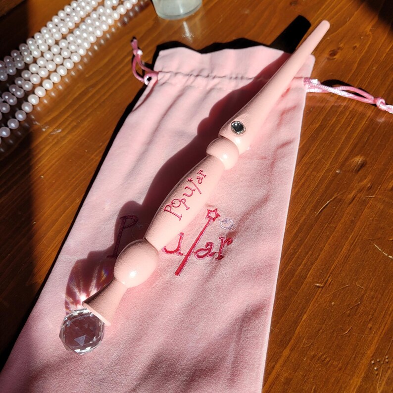 Glinda and Wicked Witch Wands: Handcrafted Cherry Wands With Gem ...