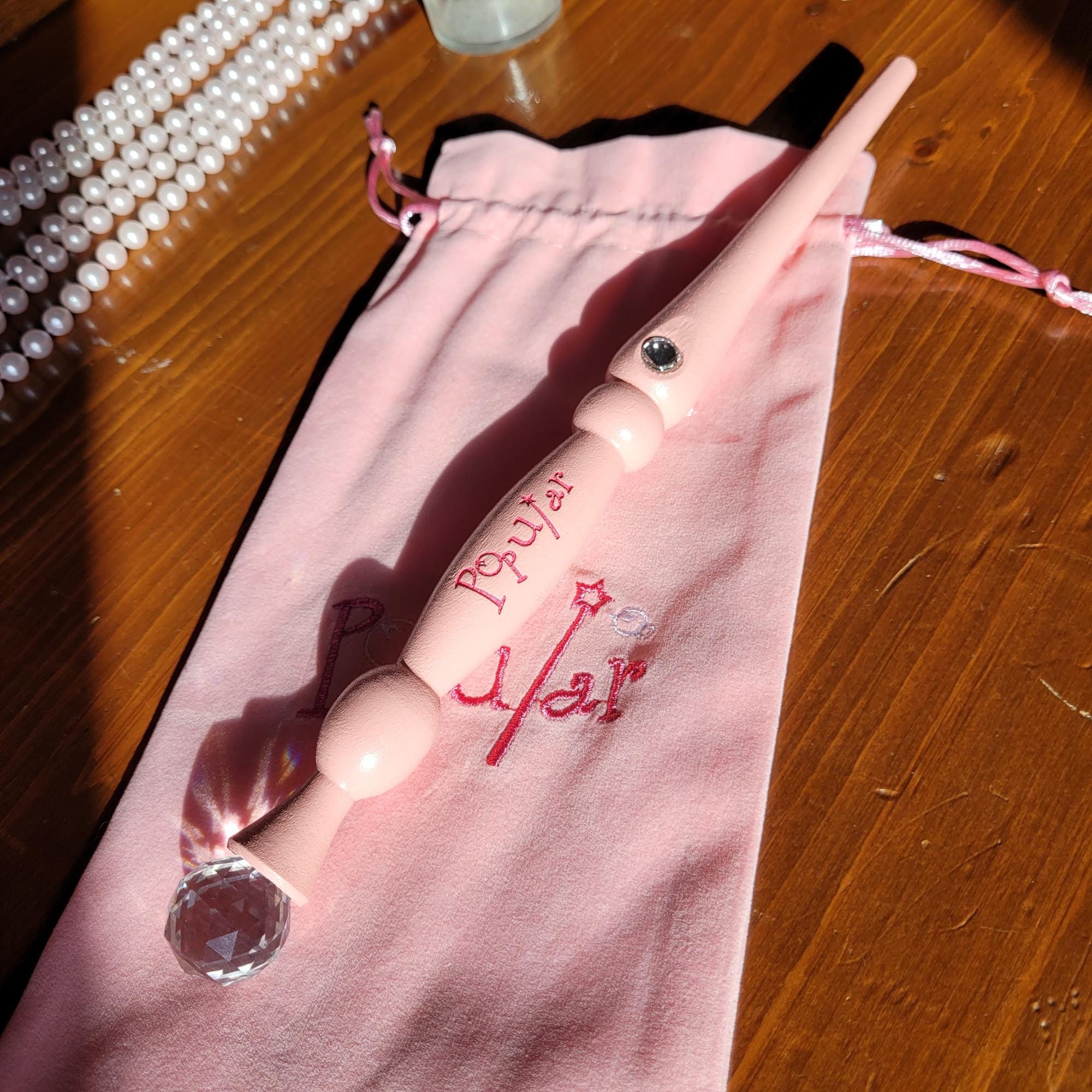 Glinda and Wicked Witch Wands: Handcrafted Cherry Wands With Gem ...