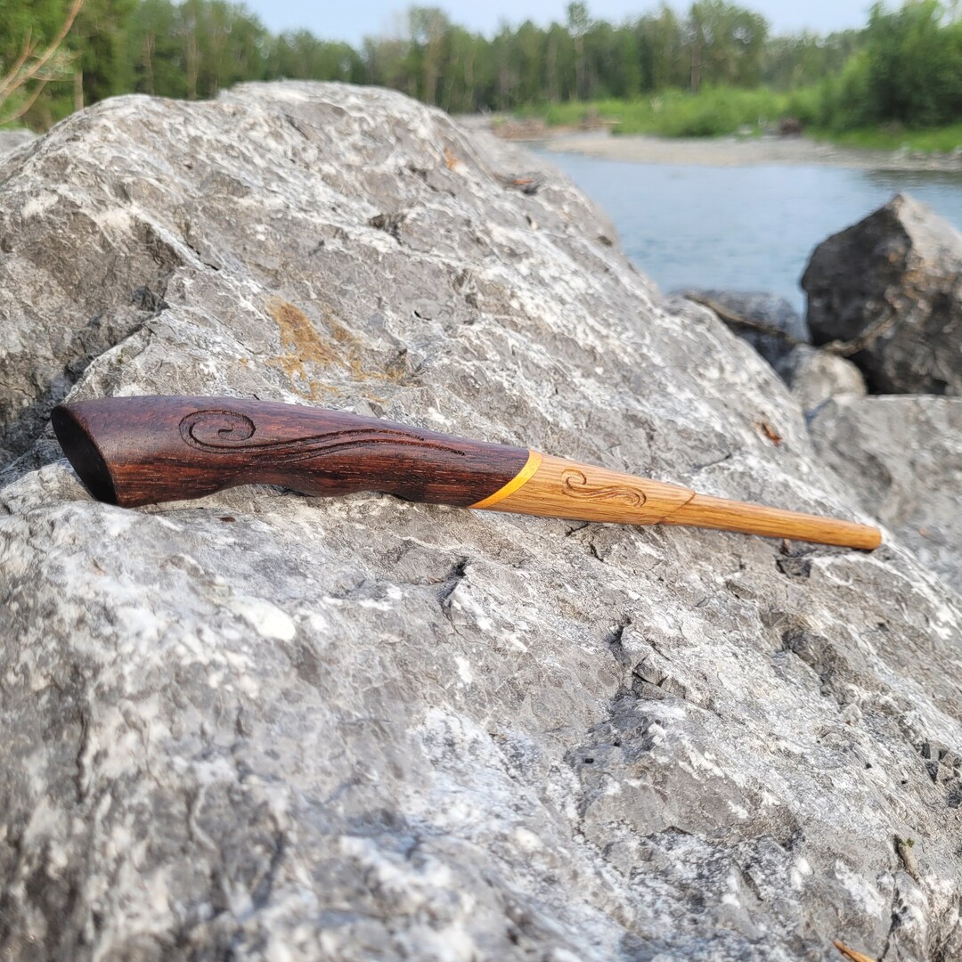 Spellslinger Black Walnut and White Oak Wand Exotic Wooden Wand - Etsy