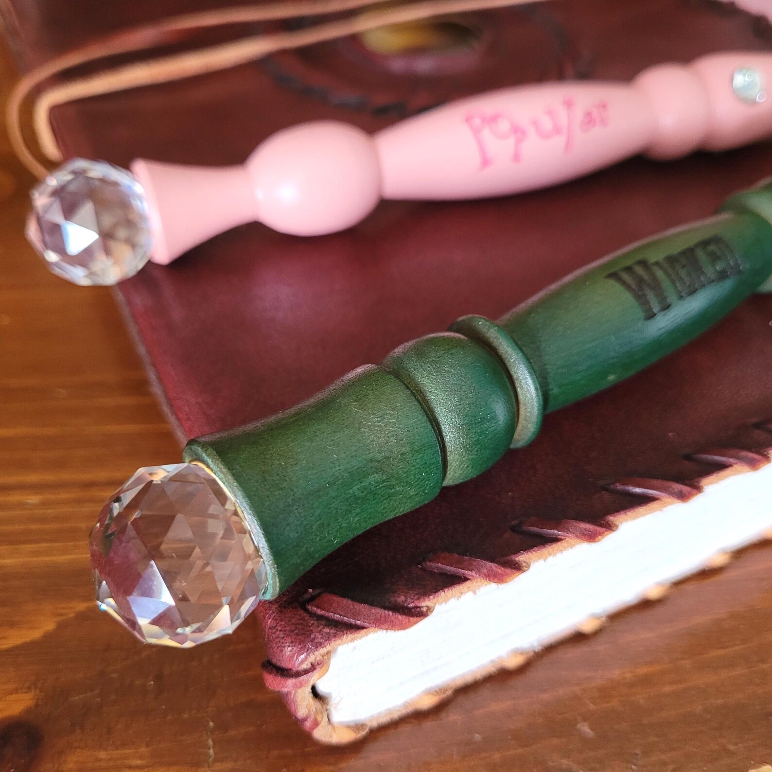 Glinda and Wicked Witch Wands: Handcrafted Cherry Wands With Gem ...