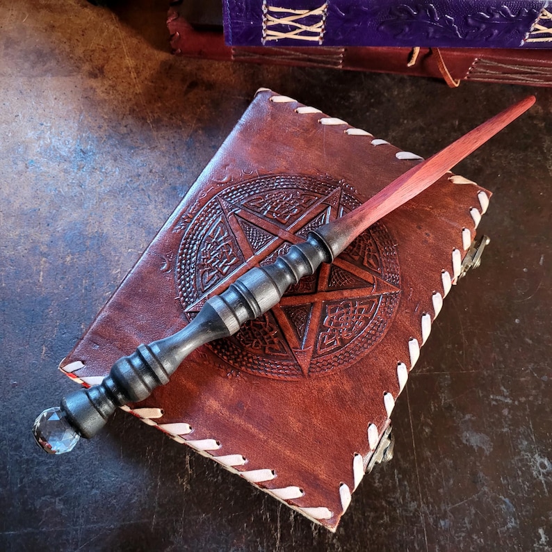 Elegant African Mahogany Magic Wand With Glass Gem - Etsy UK