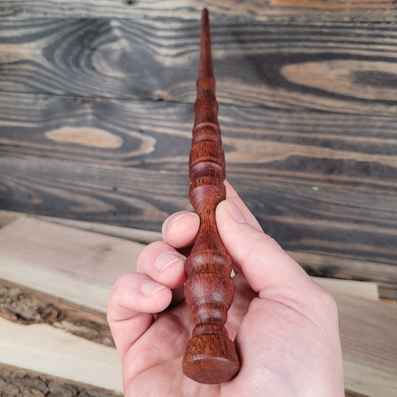 Mahogany Magic Wand - Custom African Mahogany Wand - Etsy