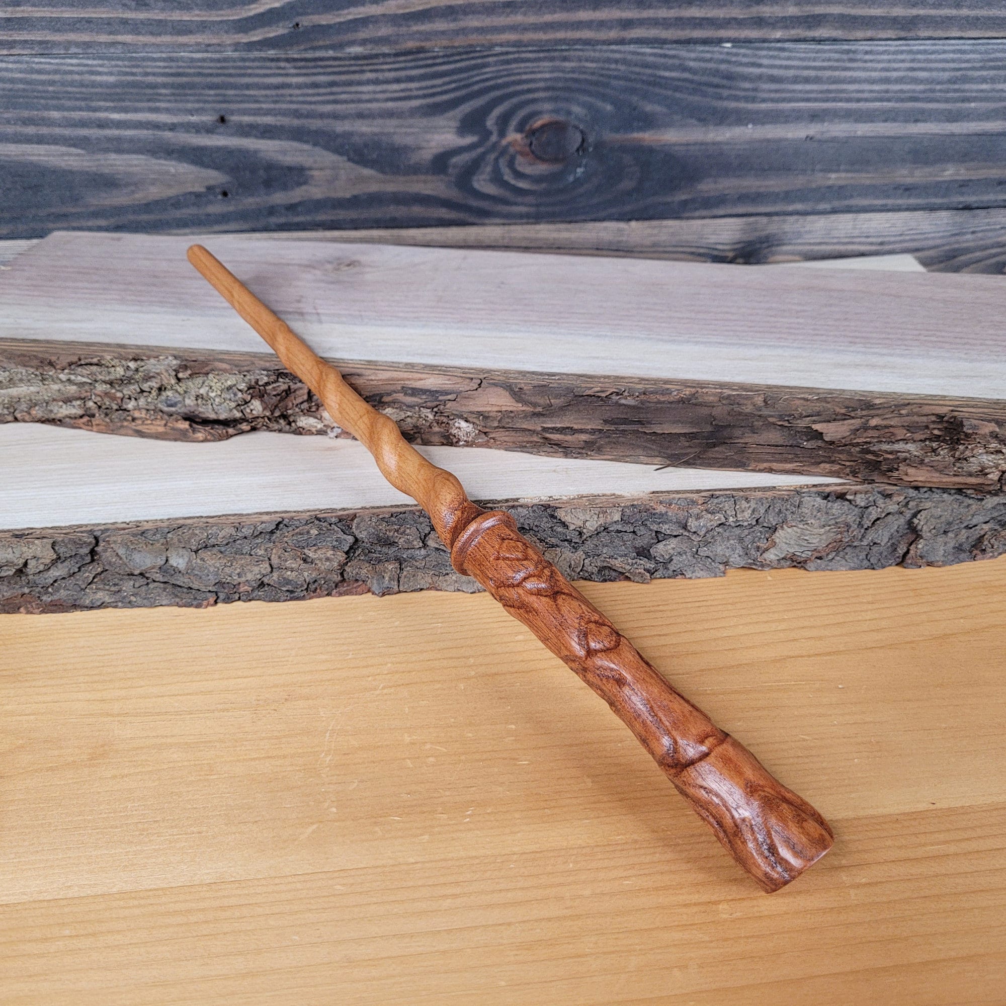 Cherry Magic Wand – Handmade Wooden Wand, 12-1/2 Inches - Etsy