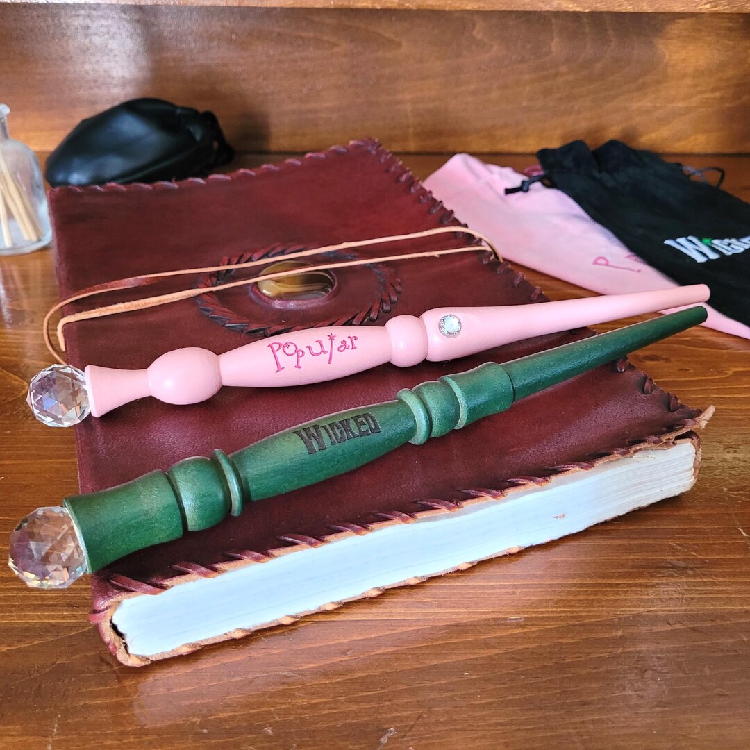 Glinda and Wicked Witch Wands: Handcrafted Cherry Wands With Gem ...
