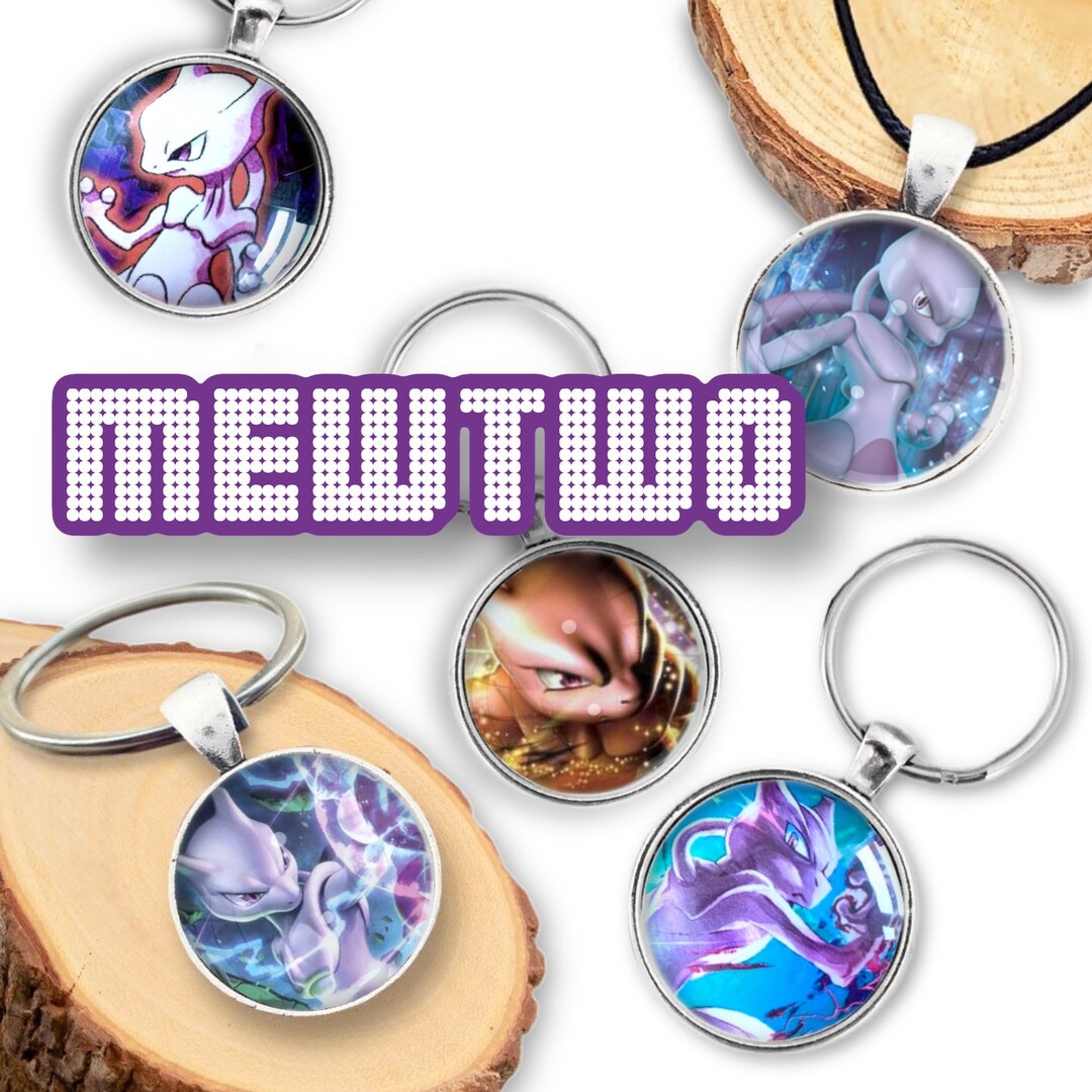 Mewtwo Necklace or Keychain 25mm - Etsy