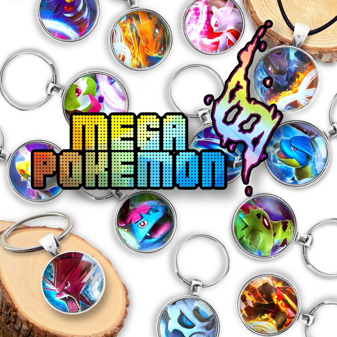 Mega Pokémon Necklace or Keychain 25mm - Etsy
