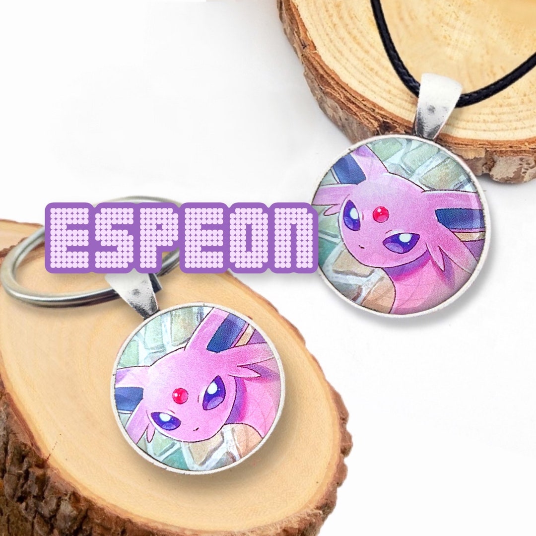Espeon Necklace or Keychain 25mm - Etsy