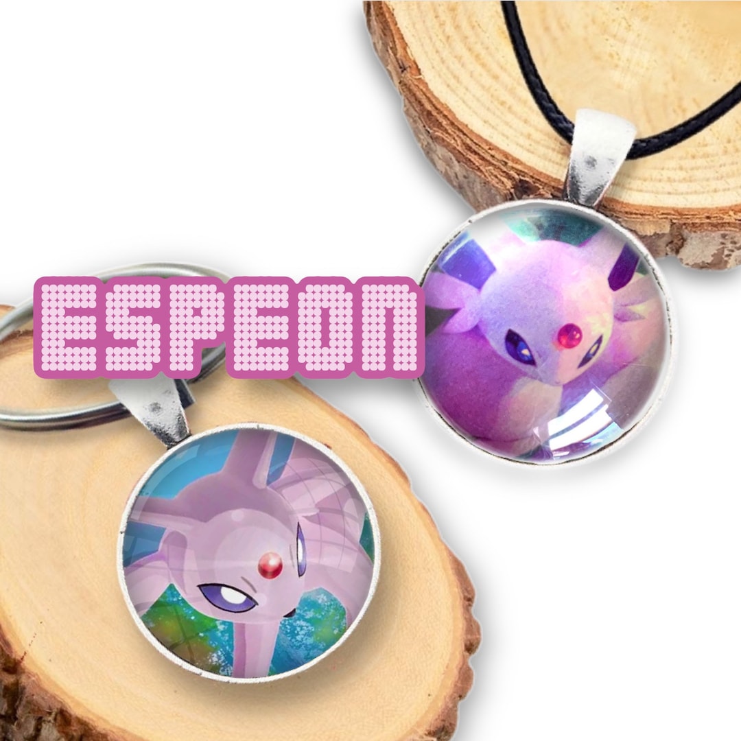 Espeon Necklace or Keychain 25mm - Etsy