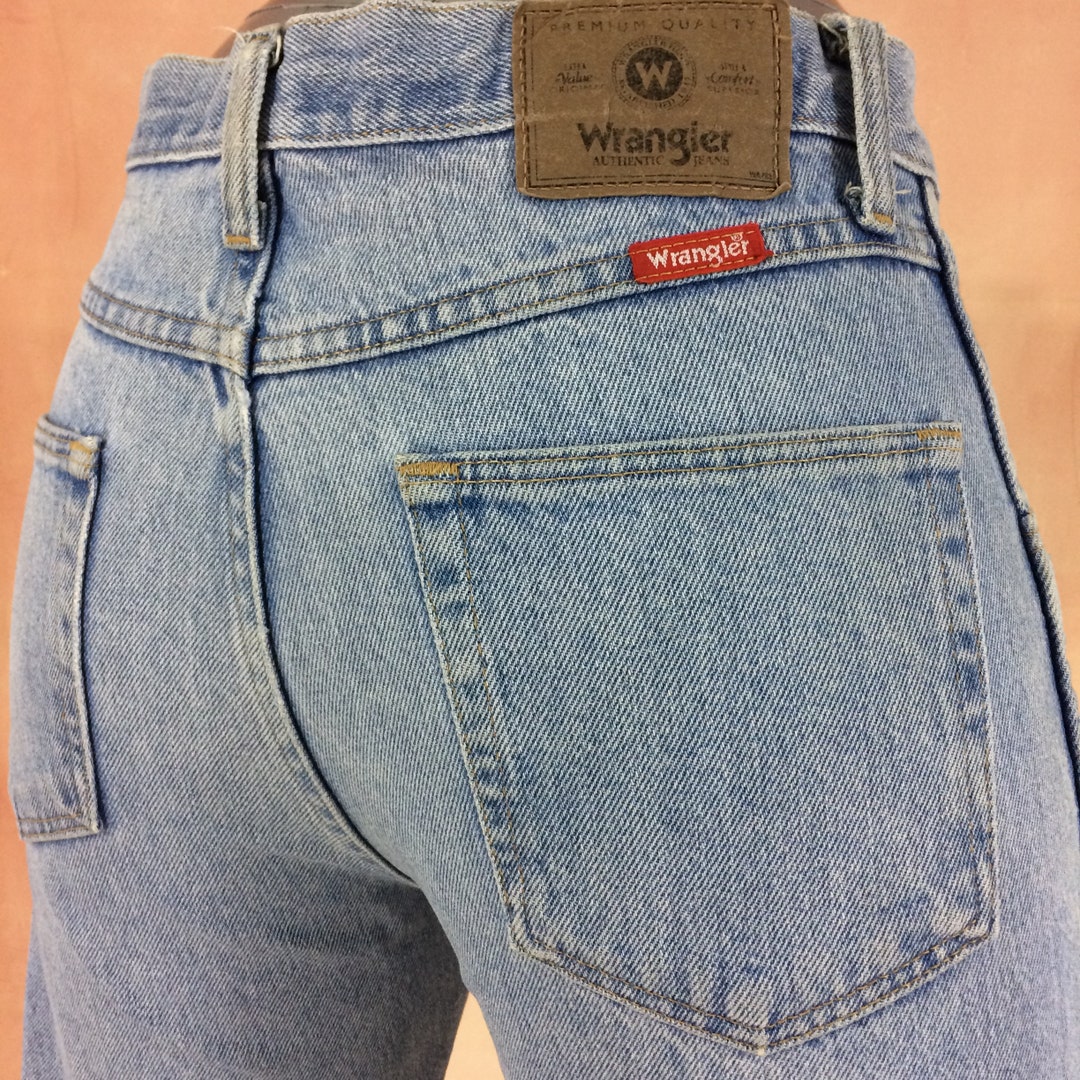 Size 30 Wrangler Vintage Western Jeans, Light Wash, Waist 30" Medium - Etsy