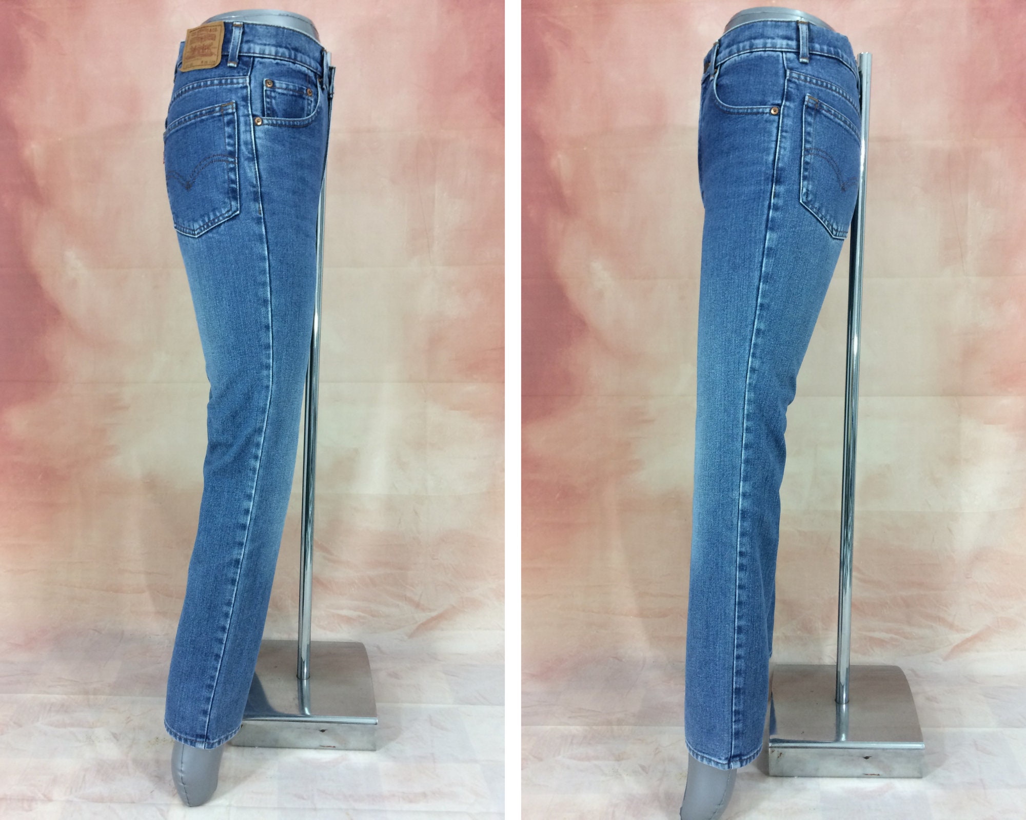 Vintage Levis 303 Jeans, Size 26, Distressed Medium Wash, High Waisted ...