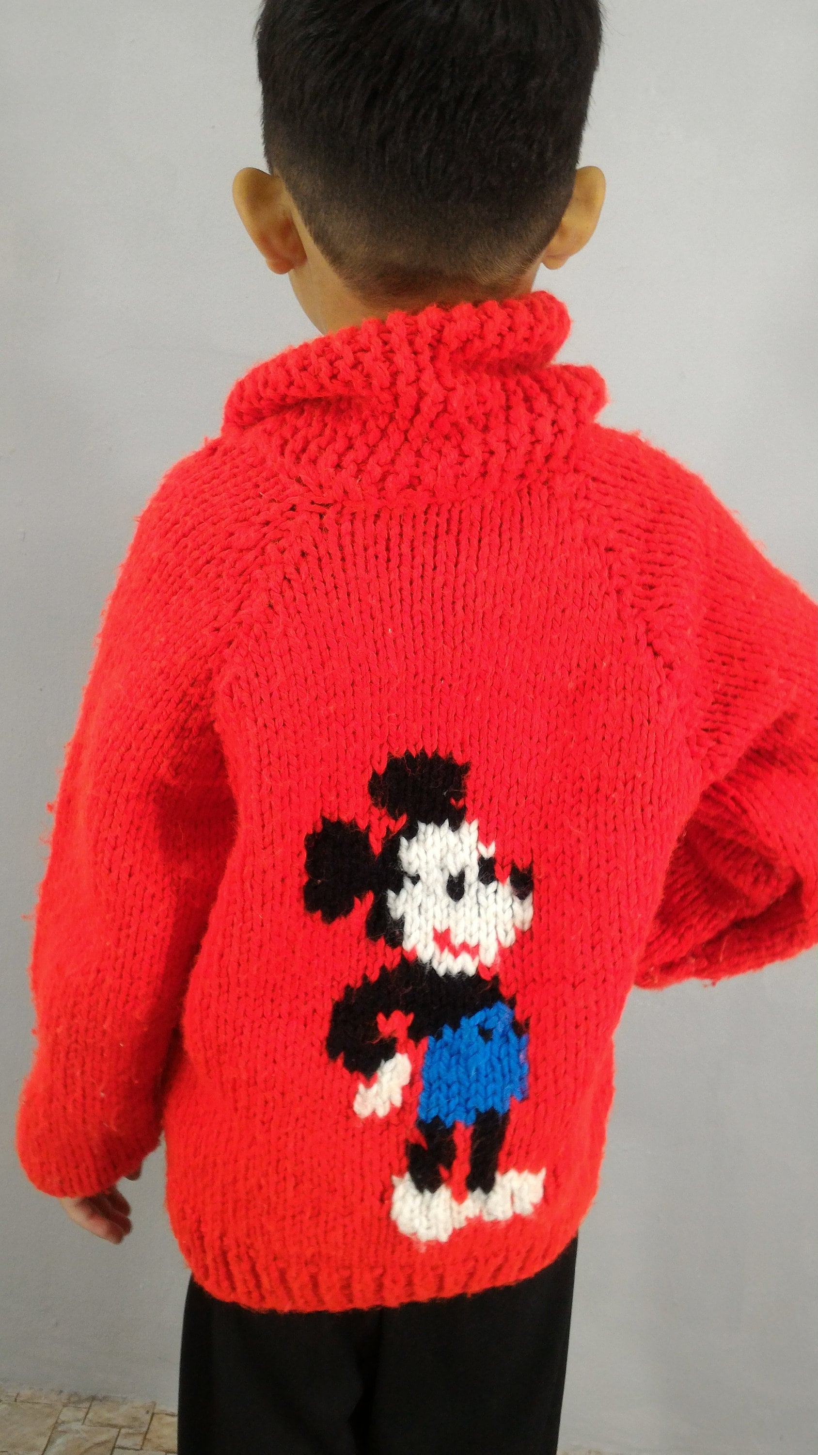 Rare Vintage 70s Mickey Mouse Knitted Sweater Jacket Talon - Etsy