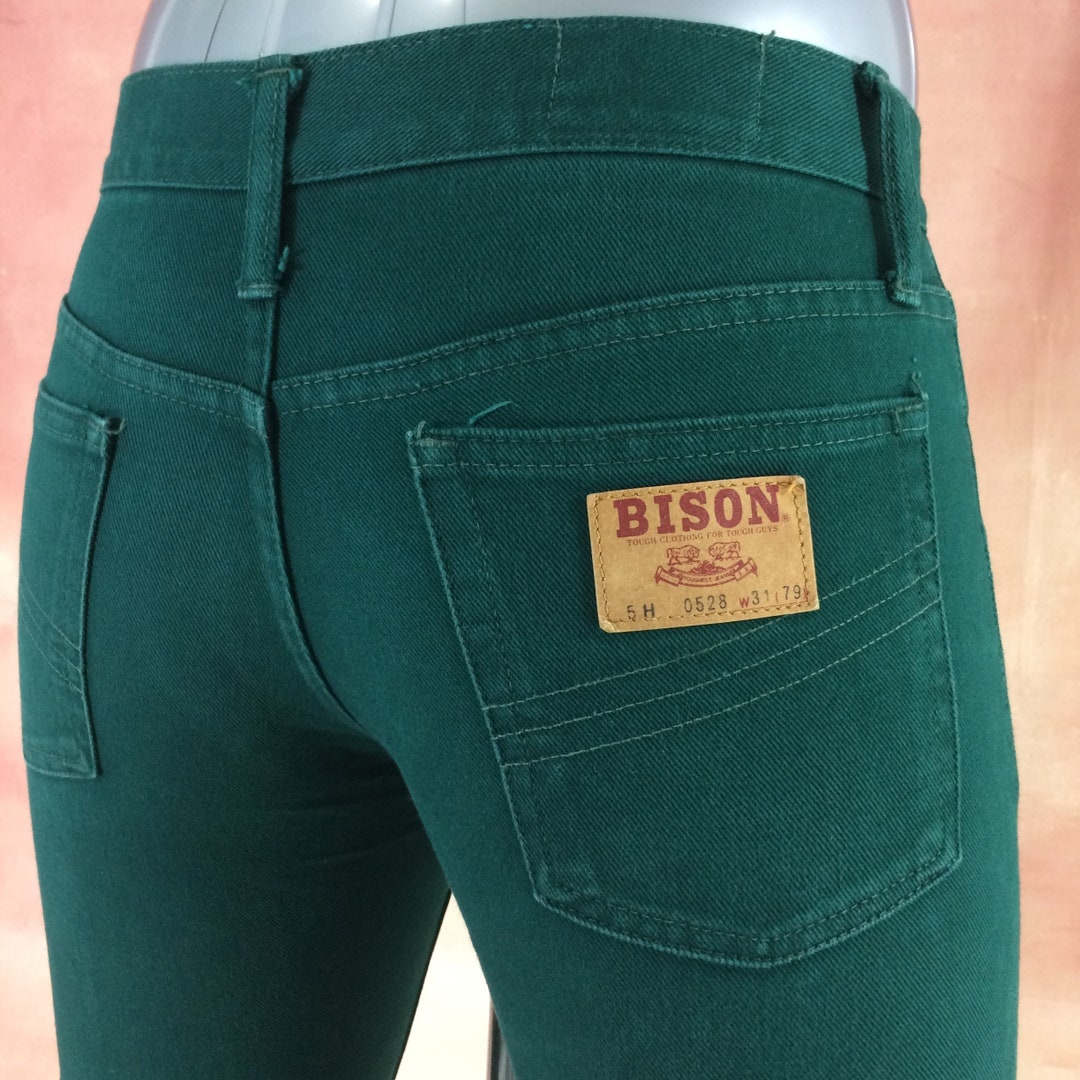Vintage Green Bison Denim Jeans, Classic Western Style, W30 L27 - Etsy ...